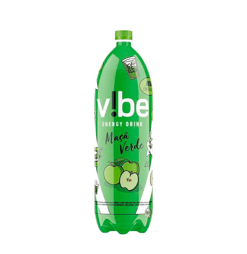 VIBE MAÇA VERDE ENERGY DRINK 6X2LT - Comercial Bolsao